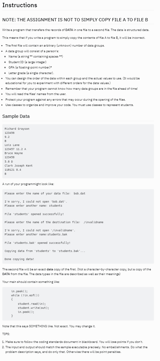 Solved Language: C++ Text format: NOTE: THE ASSIGNMENT | Chegg.com