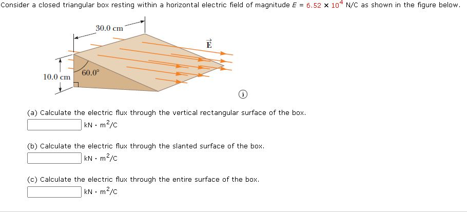 Solved Consider a closed triangular box resting within a | Chegg.com