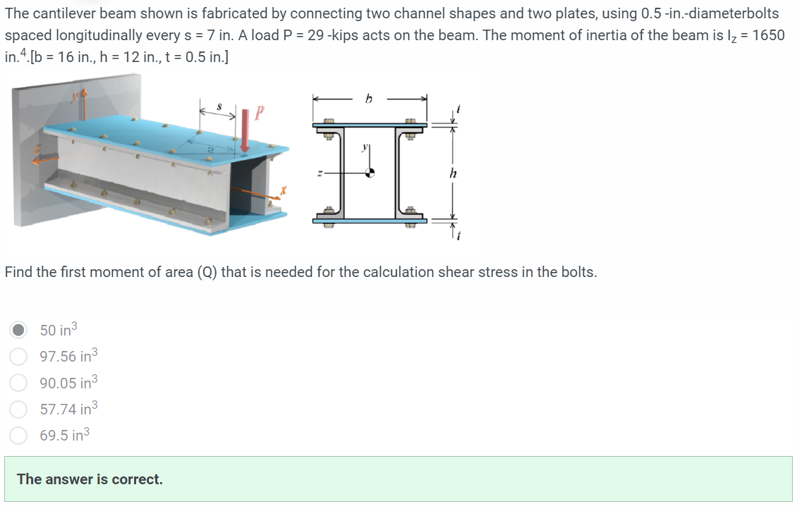 Solved The cantilever beam shown is fabricated by connecting | Chegg.com