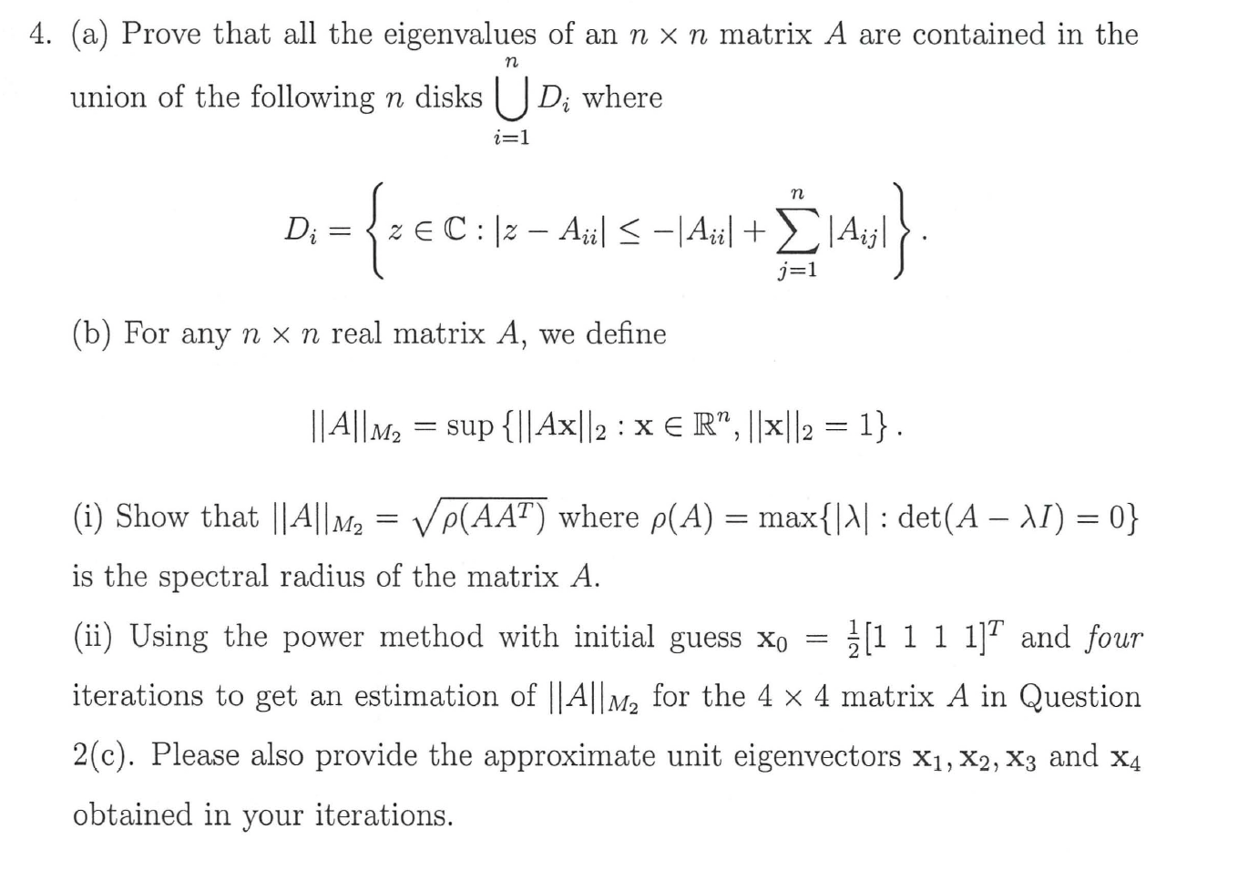Solved (a) Prove that all the eigenvalues of an n×n matrix A | Chegg.com