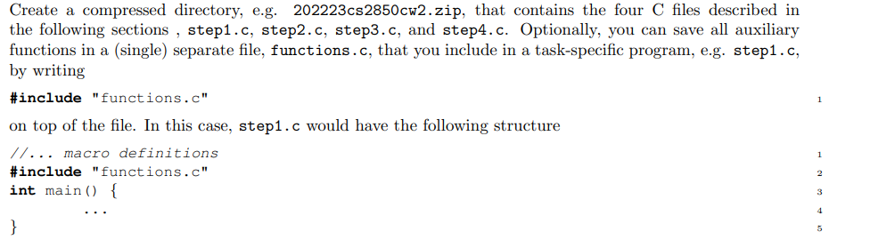 Solved Create a compressed directory, e.g. 202223cs2850cw2. | Chegg.com