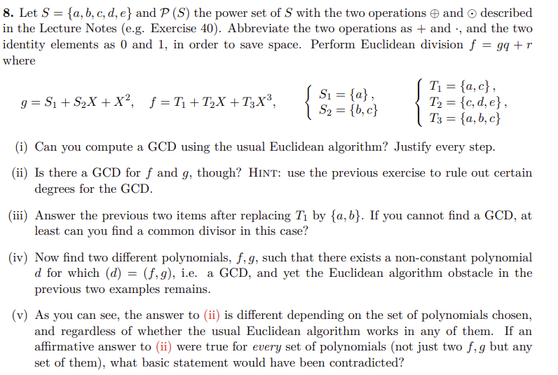 Solved 40. ⋆ Let P(S) be the power set of any set S, i.e. | Chegg.com