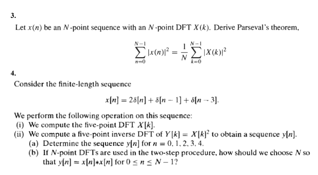 Solved Let x(n) be an N-point sequence with an N-point DFT | Chegg.com Solved Let x(n) be an N-point sequence with an N-point DFT | Chegg.com