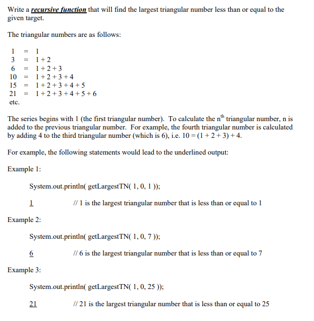 Solved Write a recursive function that will find the largest | Chegg.com