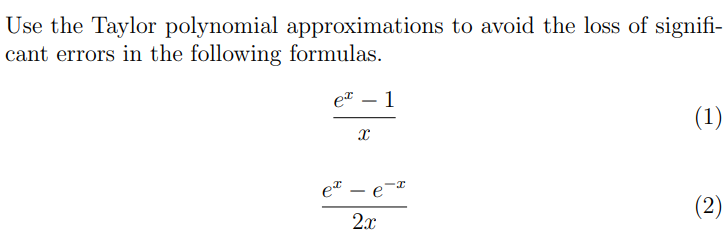 Solved Use the Taylor polynomial approximations to avoid the | Chegg.com
