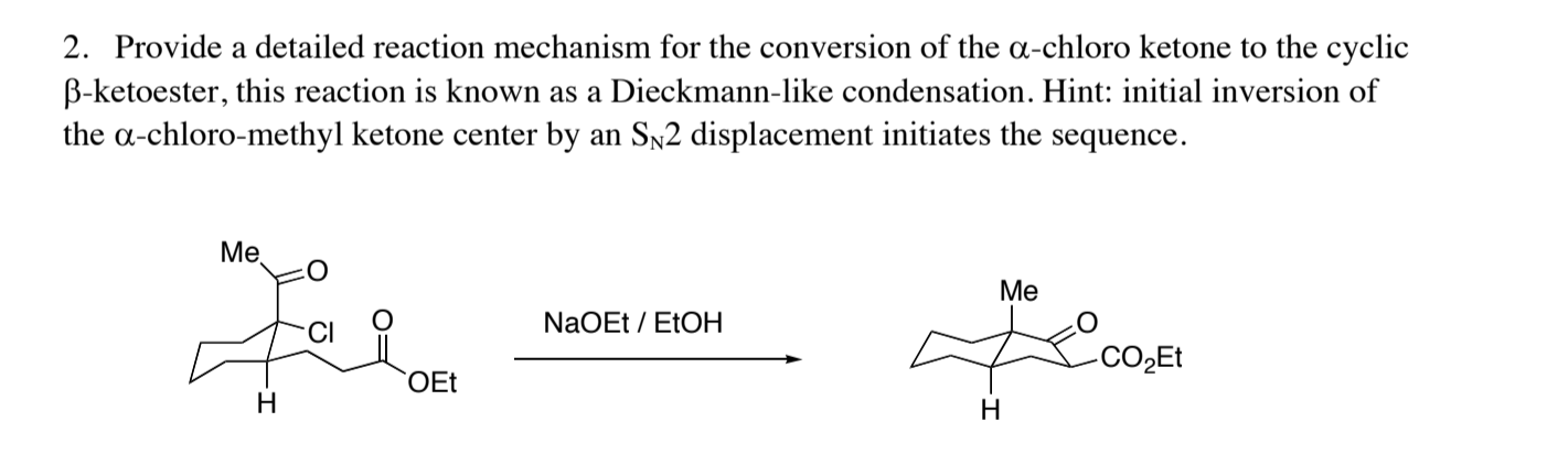 Solved a 2. Provide a detailed reaction mechanism for the | Chegg.com