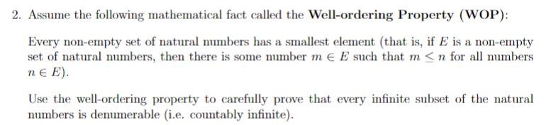 Solved Assume the following mathematical fact called the | Chegg.com
