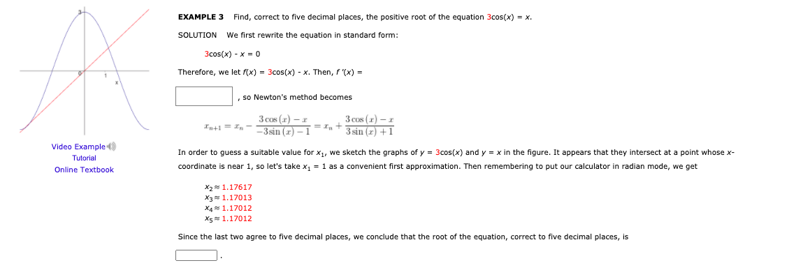 Solved EXAMPLE 2 Use Newton's method to find V3 correct to | Chegg.com