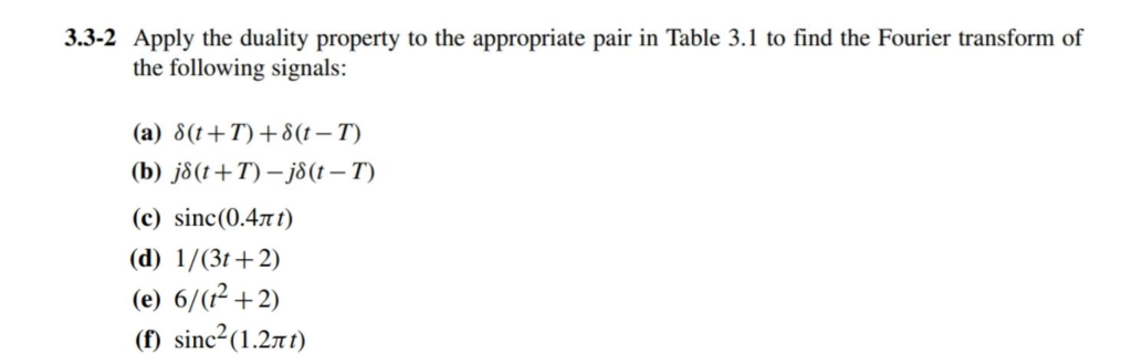 Solved 3.3-2 Apply the duality property to the appropriate | Chegg.com