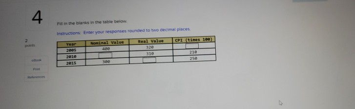 Solved Fill in the blankes in the table below. Instructions: | Chegg.com