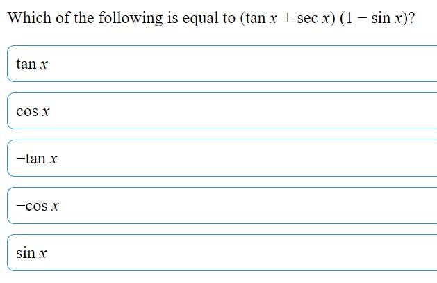 Solved Which of the following is equal to | Chegg.com