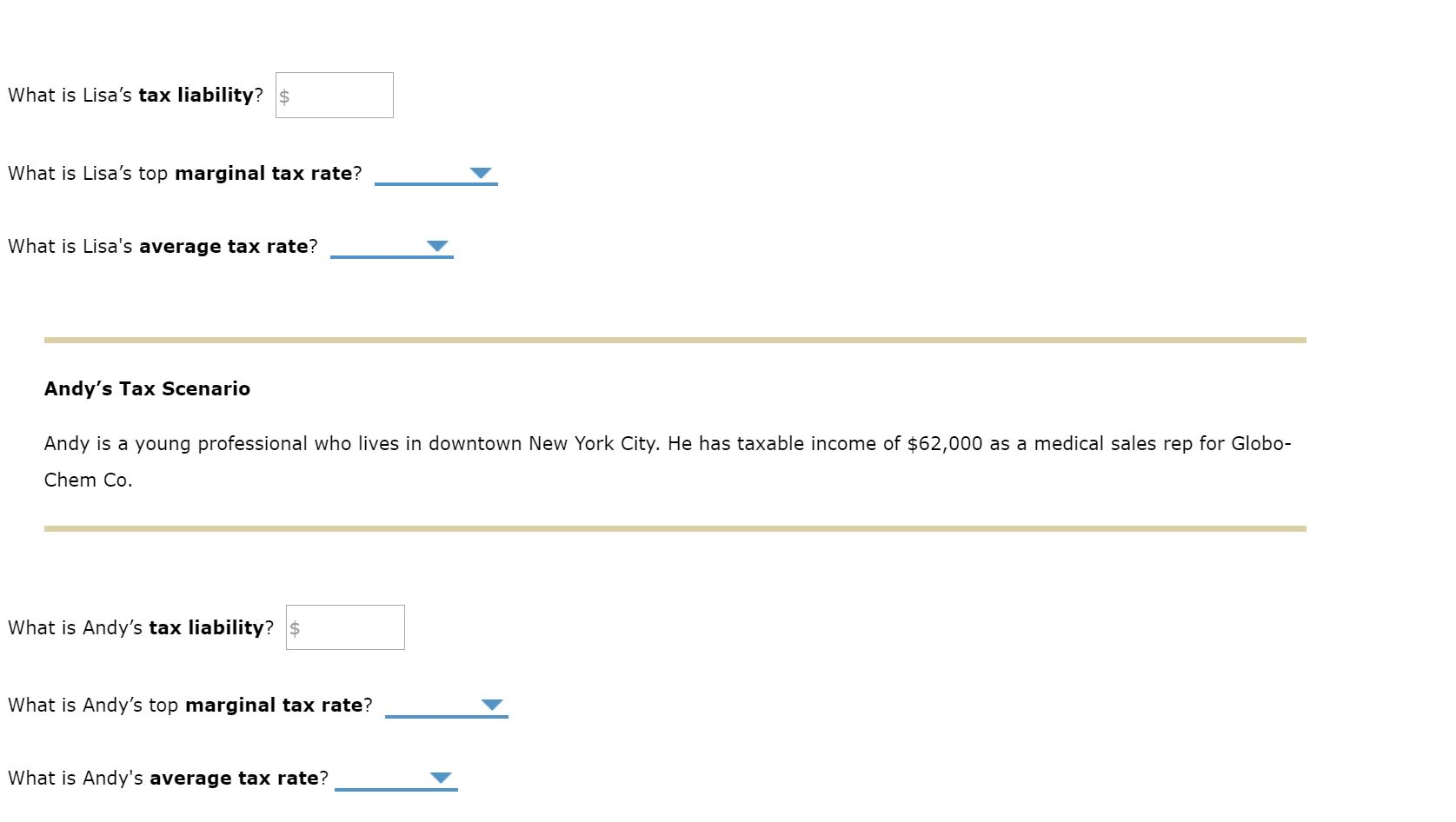 Solved 2. Calculating tax liabilities Calculating Taxable | Chegg.com