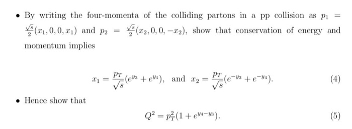 Solved b. Problem 2: Kinematics for the LHC Points: 1 +1 1] | Chegg.com