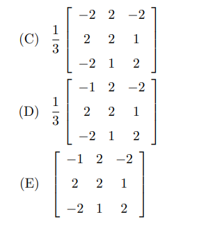 Solved 12. The matrix that represents a reflection on the | Chegg.com