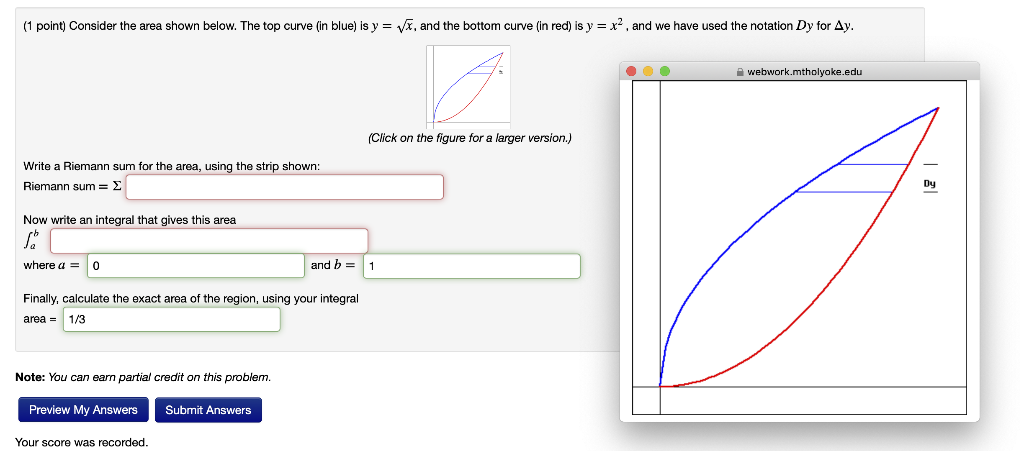 Solved write a Riemann sum and integral in y that represents | Chegg.com