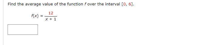 Solved Find the average value of the function f over the | Chegg.com
