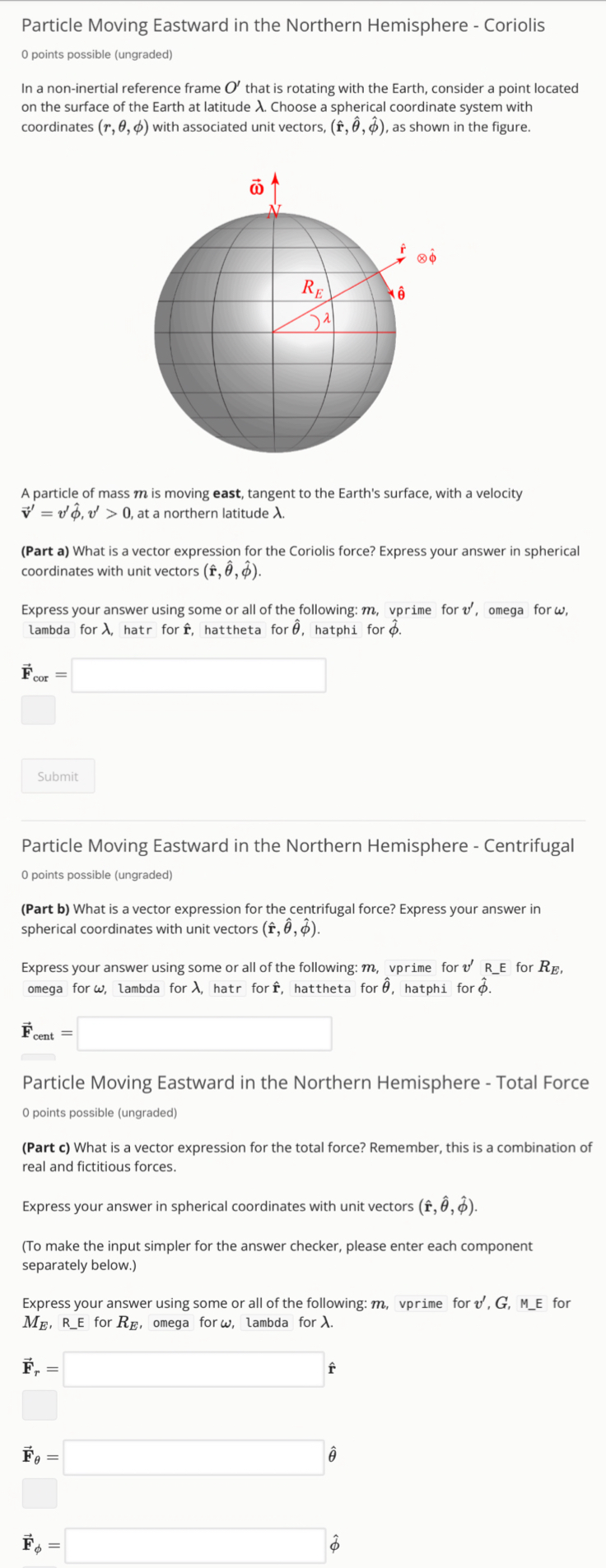 Solved Particle Moving Eastward in the Northern Hemisphere - | Chegg.com