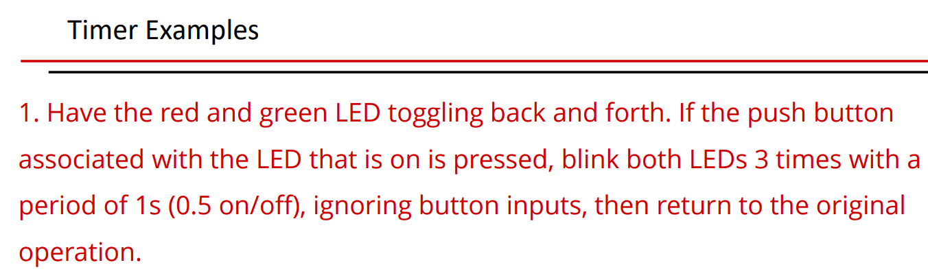 Solved Task: Using Assembly and interrupts, blink the red | Chegg.com