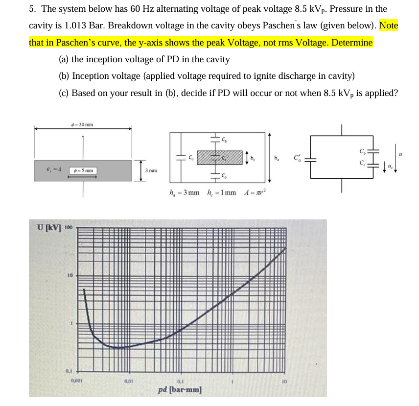 Solved 5. ﻿The system below has 60 ﻿Hz alternating voltage | Chegg.com