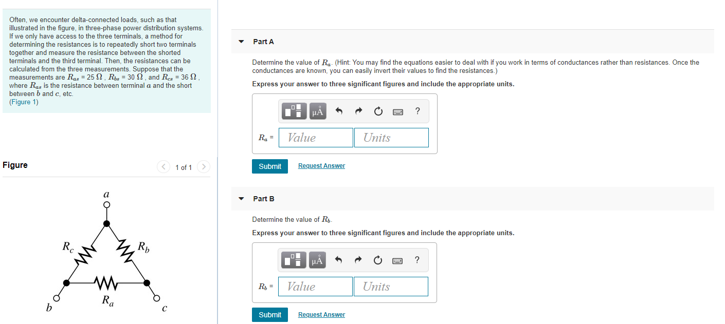 Solved Part A Often, we encounter delta-connected loads, | Chegg.com