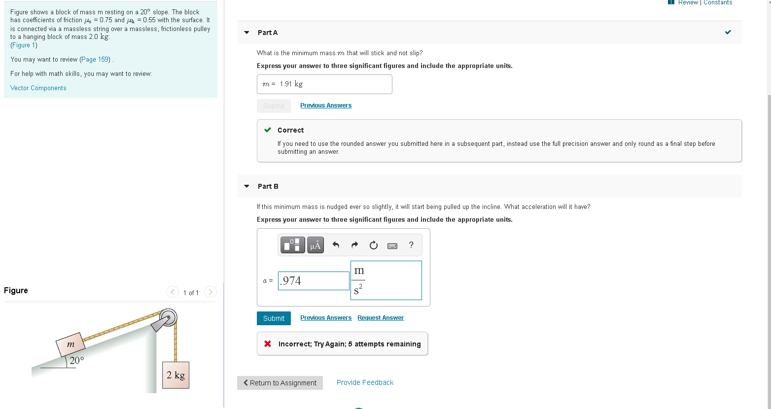 Solved Review | Constants Part A Figure shows a block of | Chegg.com