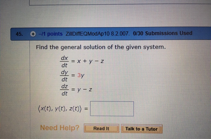 Solved Find the general solution of the given system. dx/dt | Chegg.com