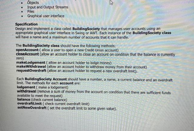 Solved . Objects Input and Output Streams Files Graphical | Chegg.com