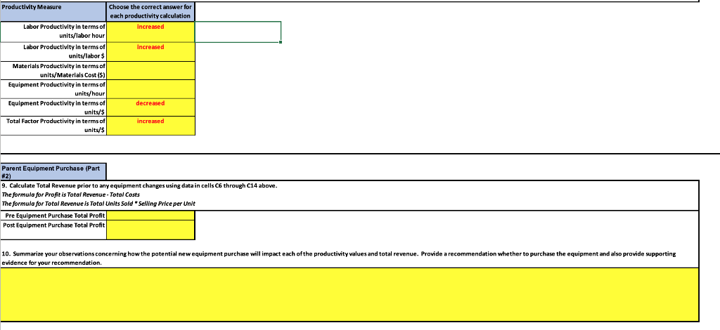 Productivity Analysis Assignment Total = 55 points: | Chegg.com