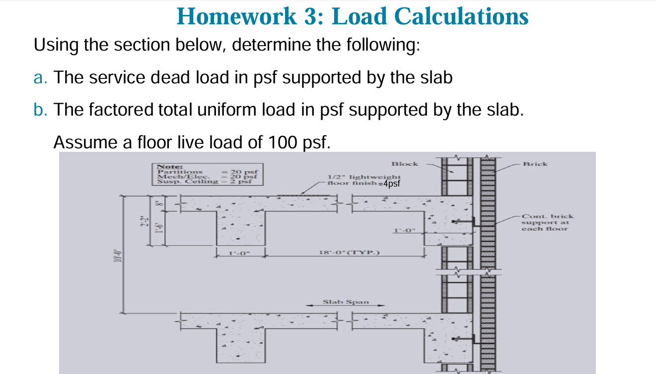 Solved Homework 3: Load CalculationsUsing the section below, | Chegg.com
