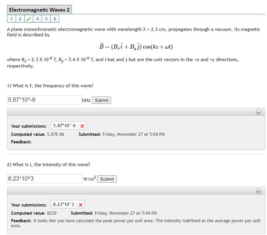 Solved A plane monochromatic electromagnetic wave with | Chegg.com