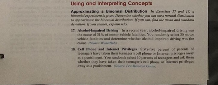 Solved Using and Interpreting Concepts Approximating a | Chegg.com