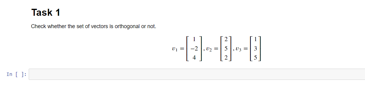 Solved Check whether the set of vectors is orthogonal or | Chegg.com