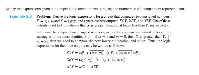 Solved Modify the expressions given in Example 5.3 to | Chegg.com
