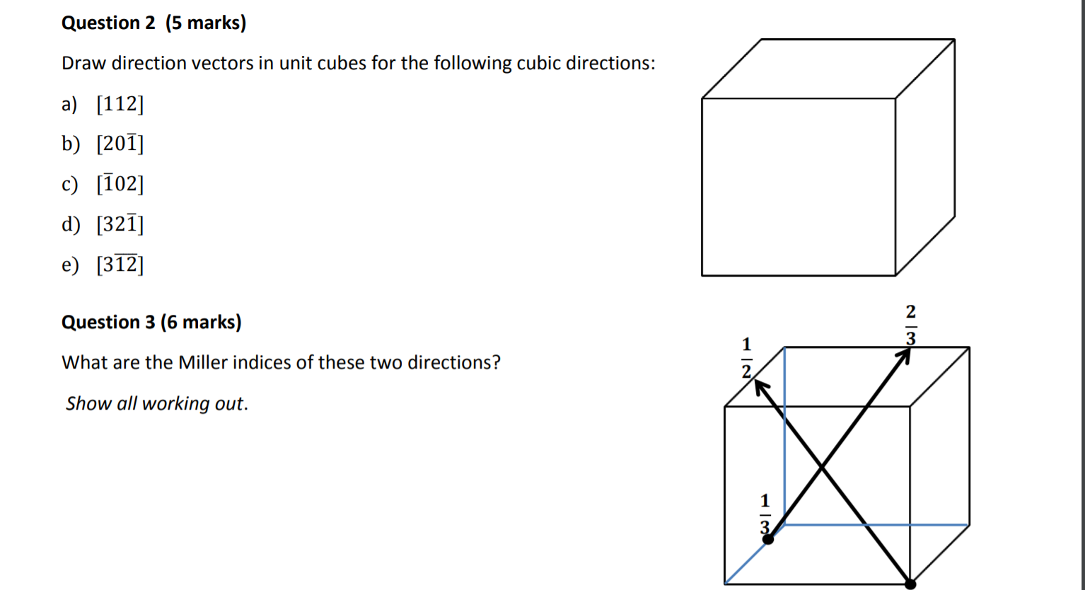 Solved Question 2 (5 marks) Draw direction vectors in unit | Chegg.com
