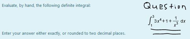 Solved Evaluate, by hand, the following definite integral: | Chegg.com