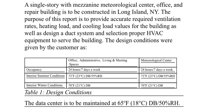 Solved A single-story with mezzanine meteorological center, | Chegg.com