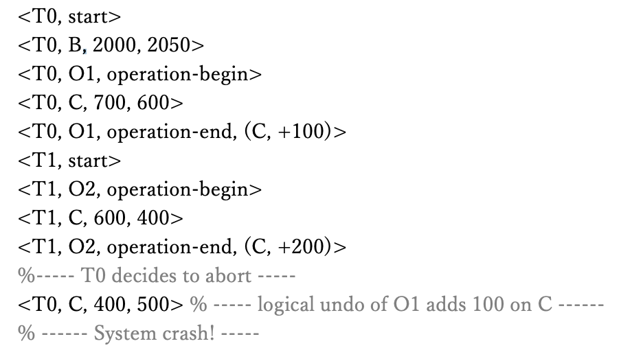 Solved Consider the following log. Suppose there is a crash | Chegg.com