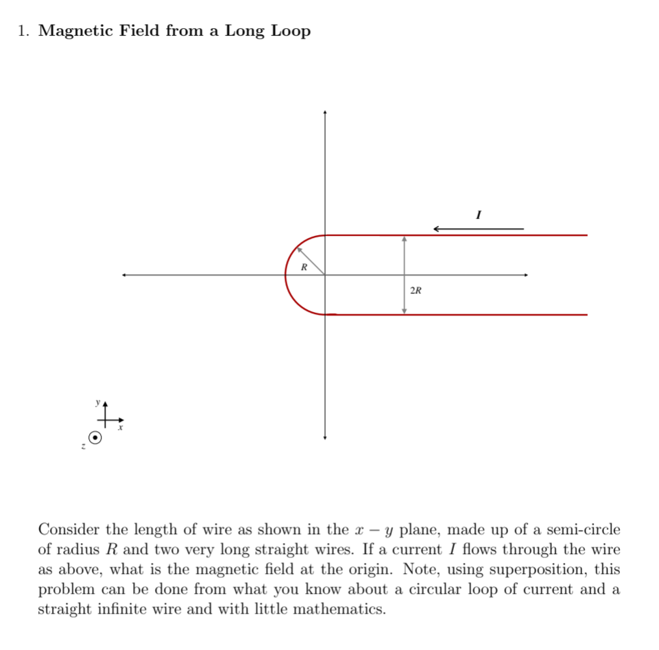 Solved 1. Magnetic Field from a Long Loop Consider the | Chegg.com