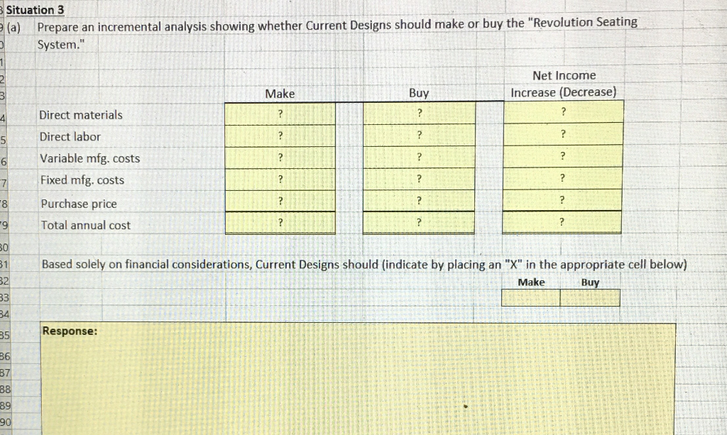 Solved Situation 3 (a) Prepare an incremental analysis | Chegg.com