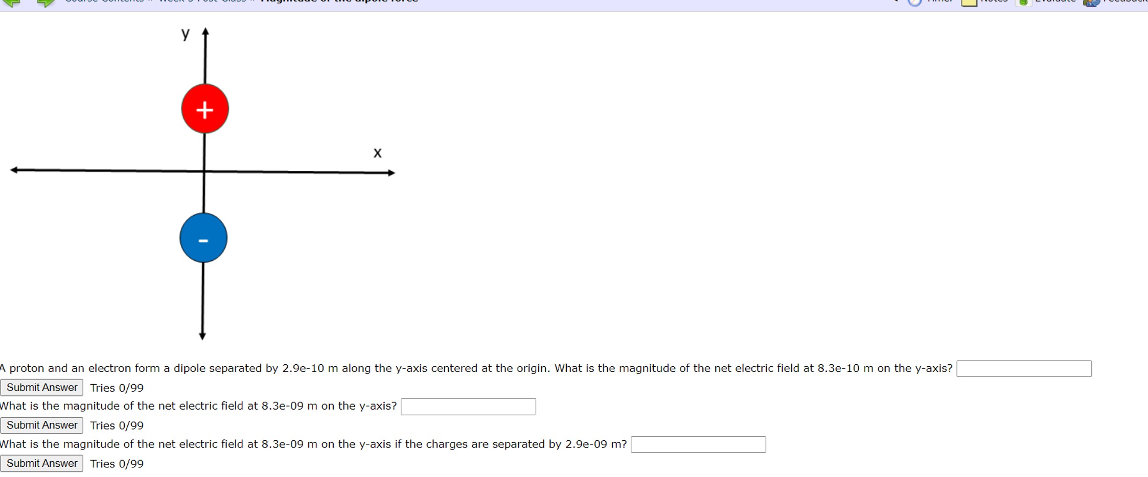 Solved A proton and an electron form a dipole separated by | Chegg.com