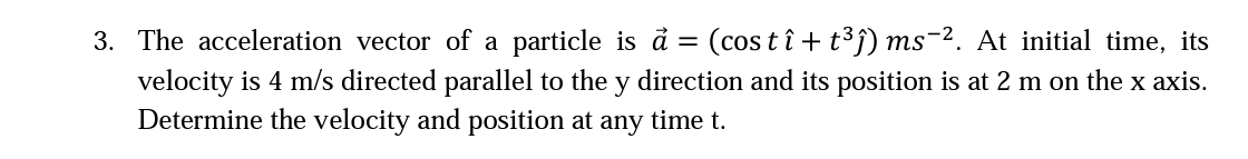 Solved The acceleration vector of a particle is | Chegg.com