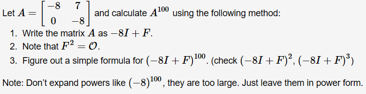 Solved and calculate A100 using the following method: 0 -8 | Chegg.com