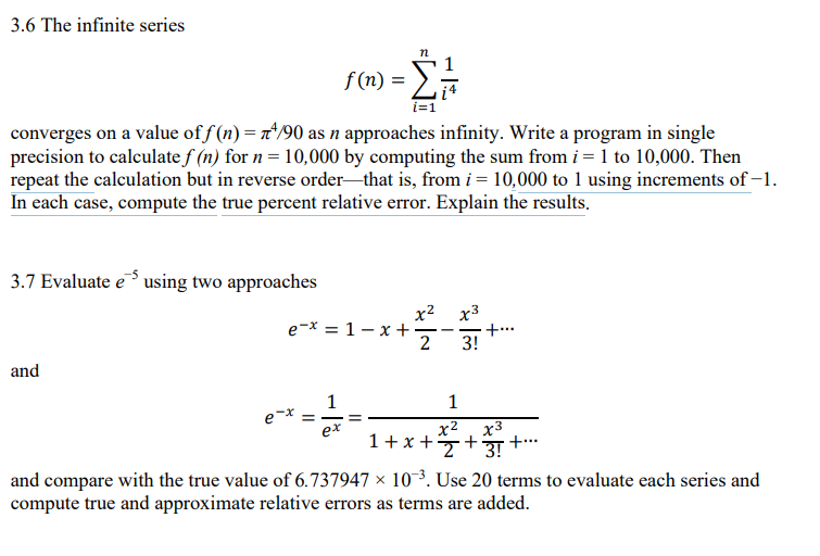 Solved The requirements for each problem is listed below | Chegg.com