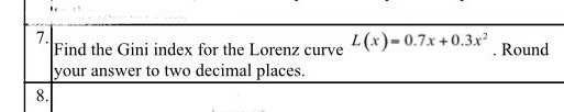 Solved \begin{tabular}{|c|l|} 77 & Find the Gini index for | Chegg.com