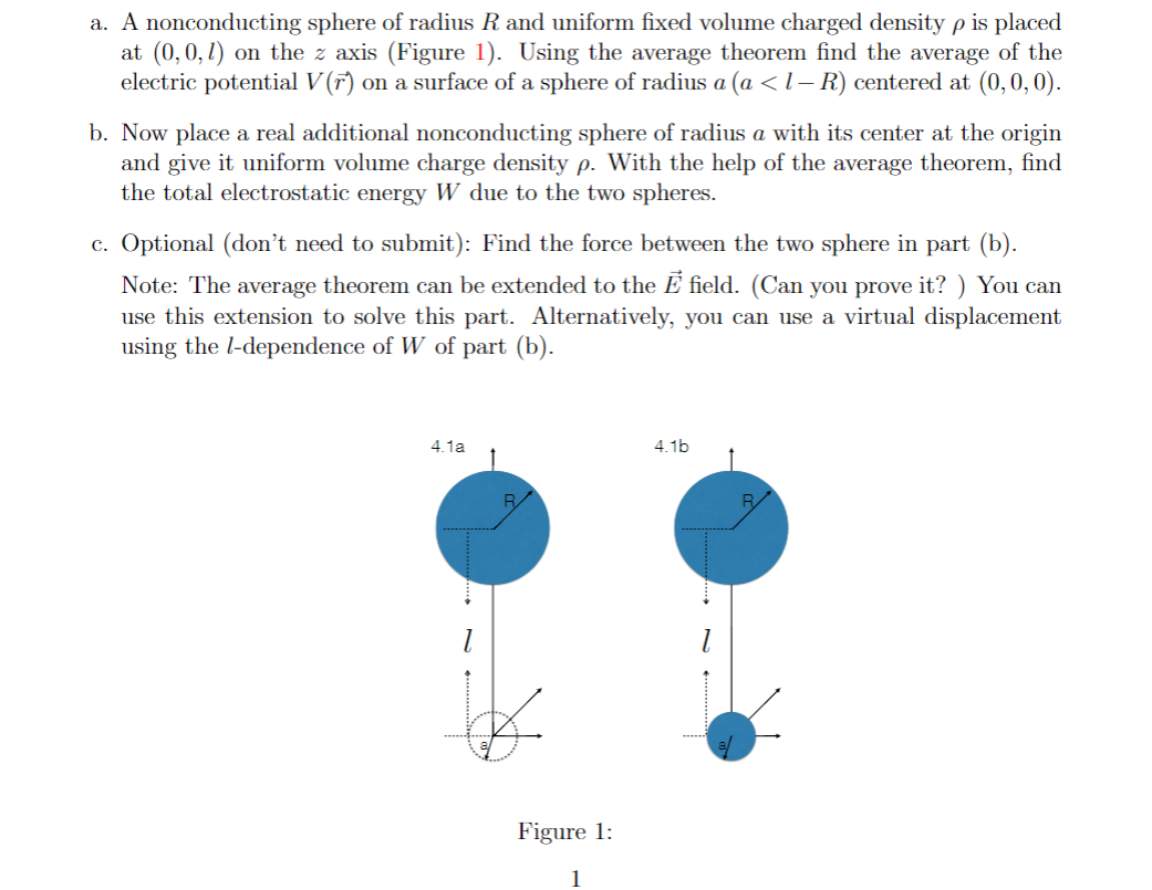 Solved a. A nonconducting sphere of radius R and uniform | Chegg.com