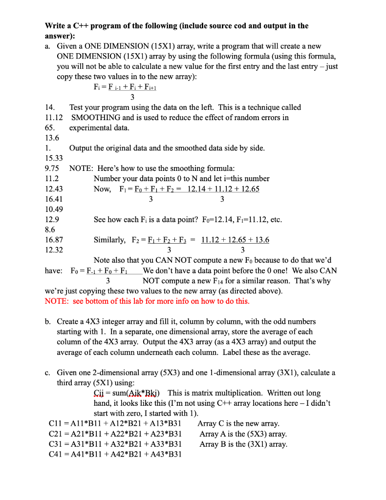 Solved Write a C++ program of the following include source | Chegg.com