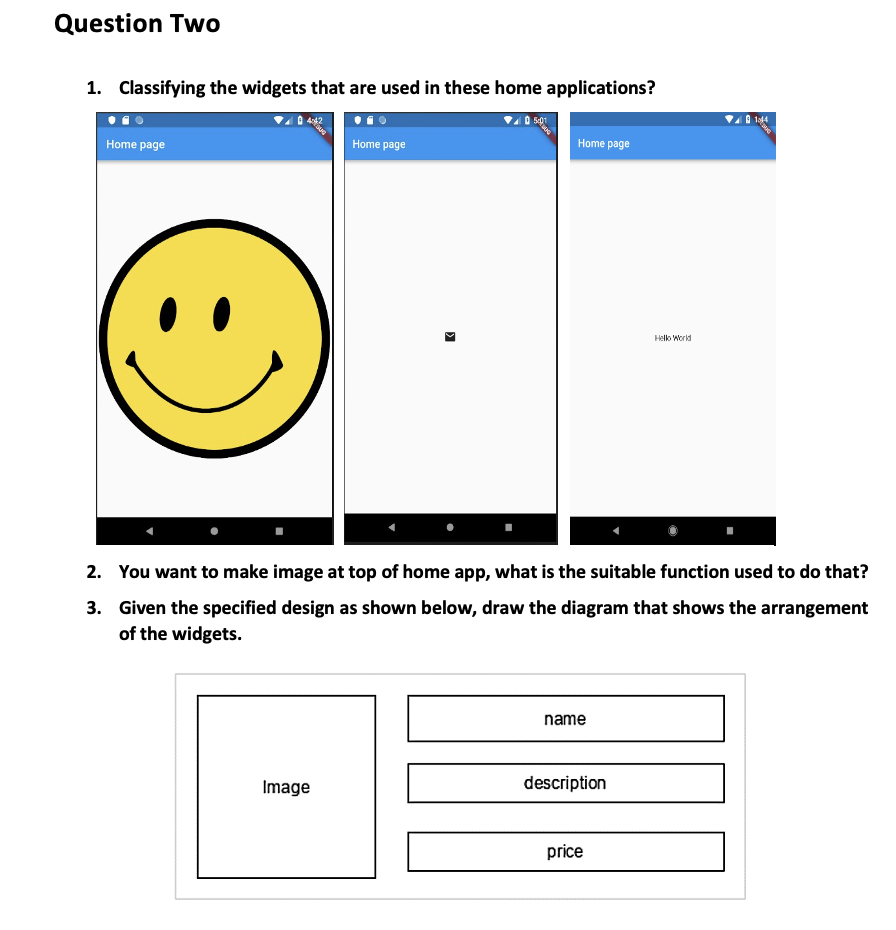 Solved 1. Classifying the widgets that are used in these | Chegg.com
