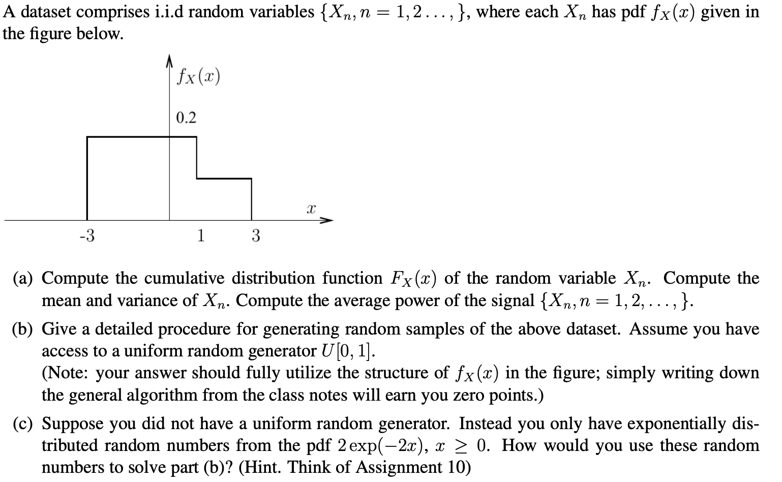 Solved A dataset comprises i.i.d random variables | Chegg.com