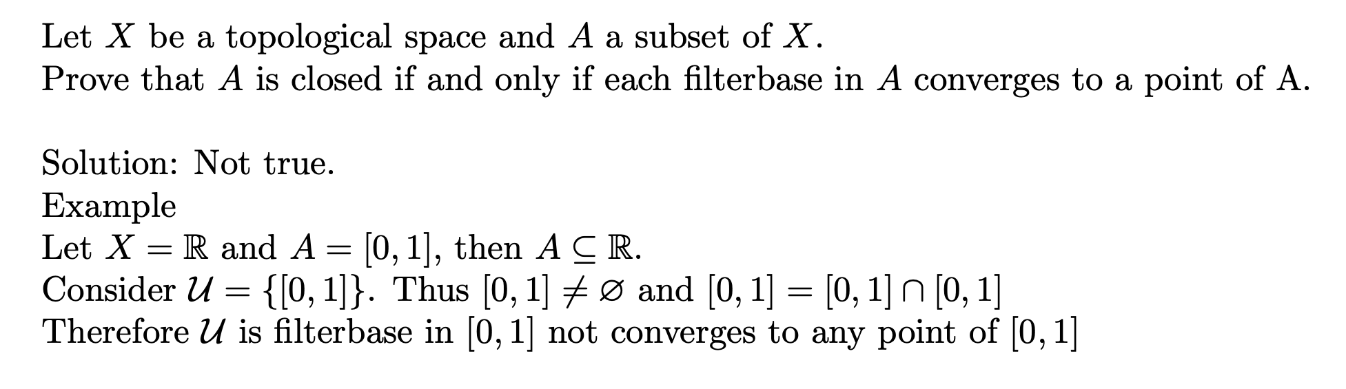 Solved Let X be a topological space and A a subset of X. | Chegg.com