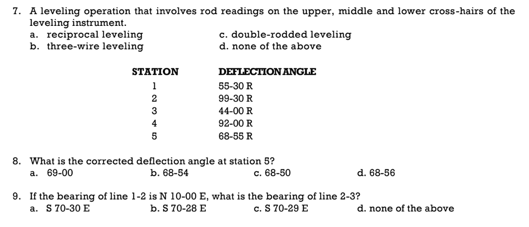 Solved 7. A leveling operation that involves rod readings on | Chegg.com